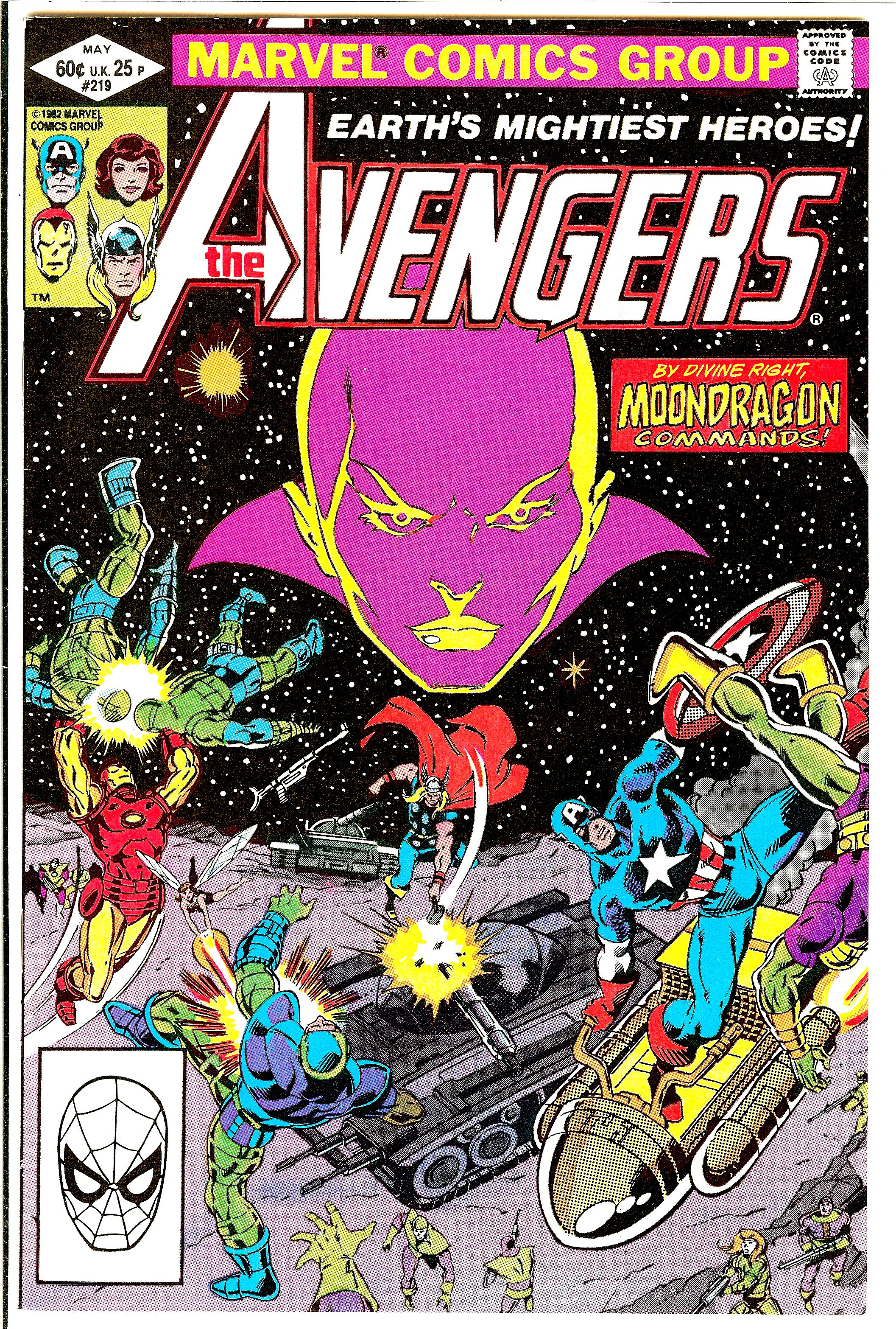 The Avengers vol 1 #219 ft. Moondragon | Cover art by Bob Hall ...